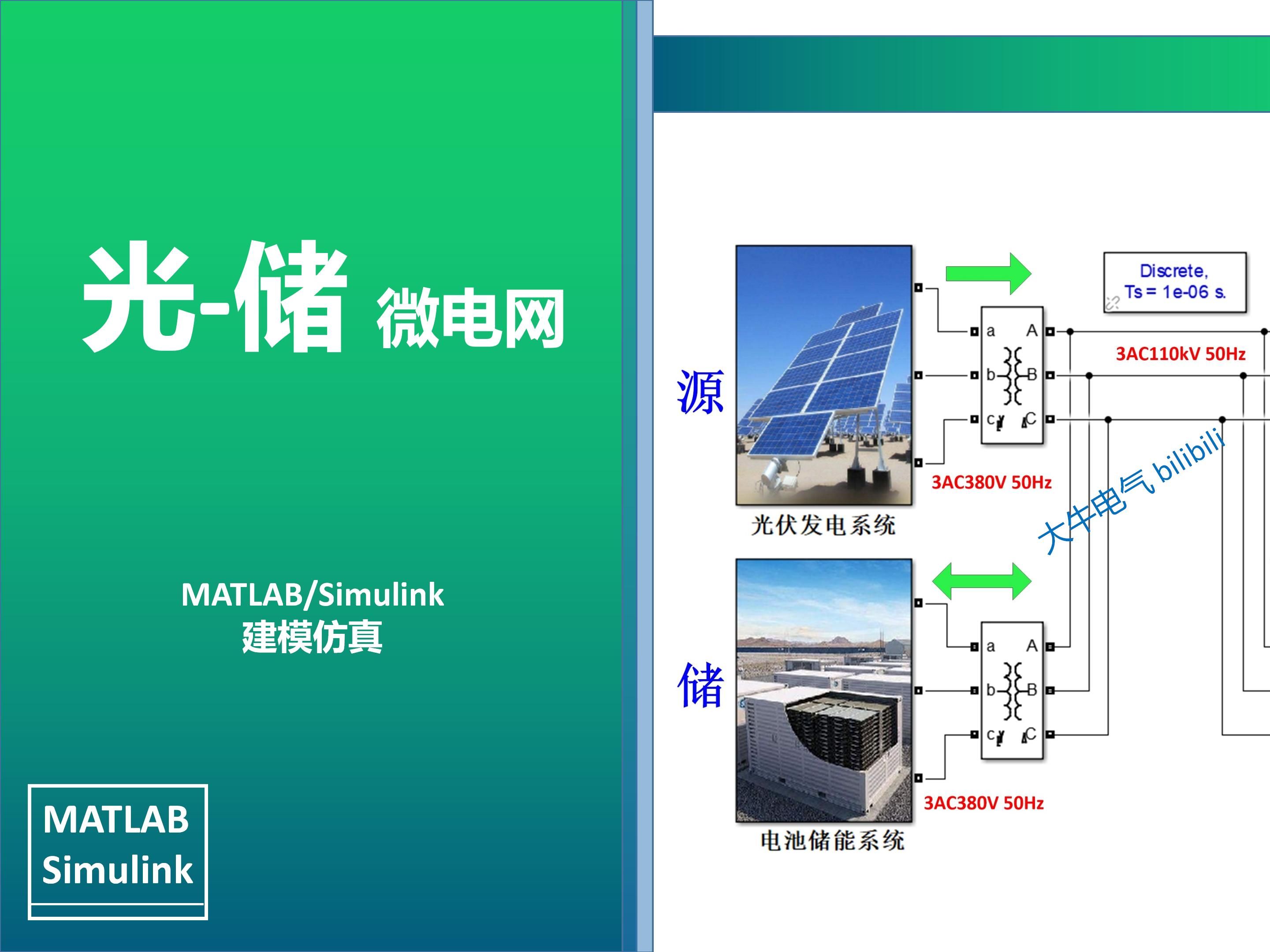 ...光储微电网光伏发电电池储能电池系统MATLAB/Simulink仿真模型建模