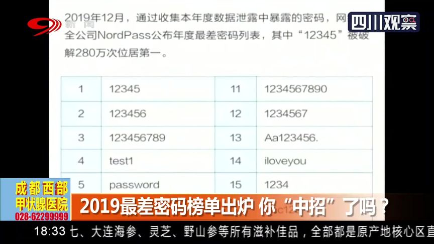 2019最差密码榜单出炉 你中招了吗?如何设置安全密码 学会这两招
