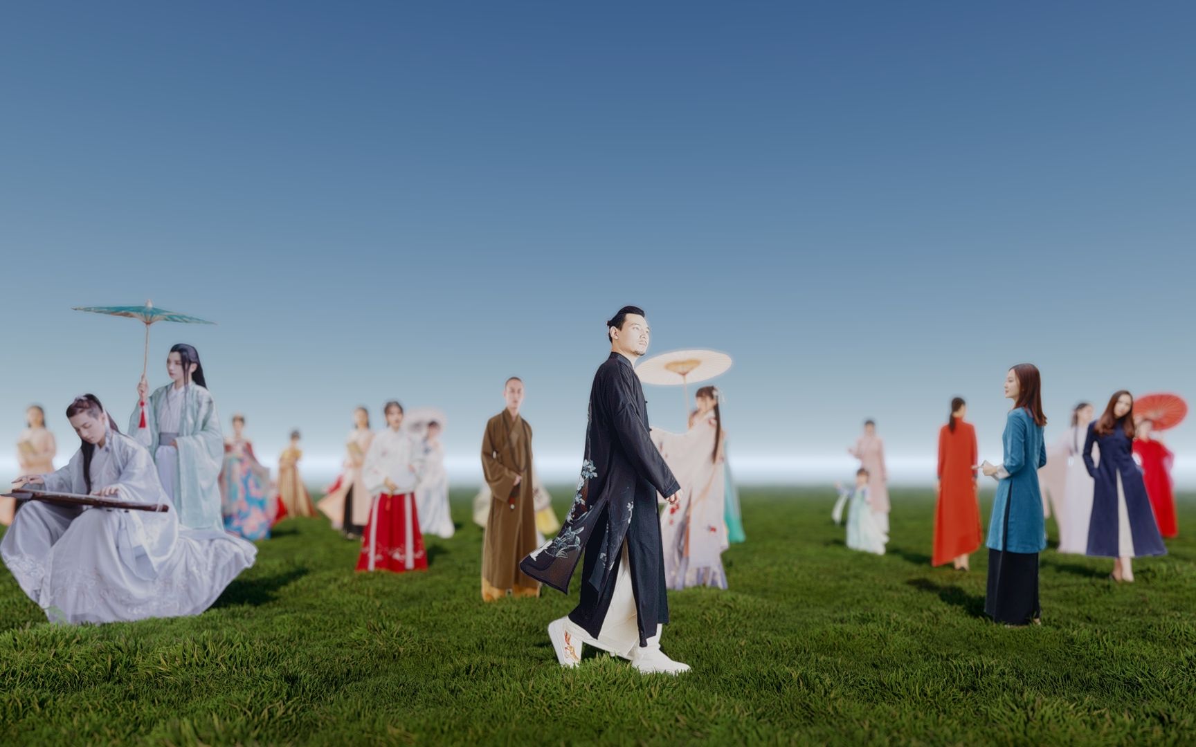 【自学GO】110款Lumion11通用精品2D中式古风人物模型库,一键调用!