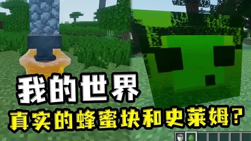 我的世界:现实版的史莱姆?质地Q弹像果冻,装进桶里还会变粘液