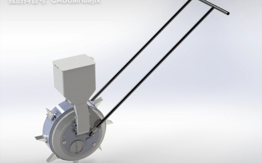 手推式播种机设计三维模型