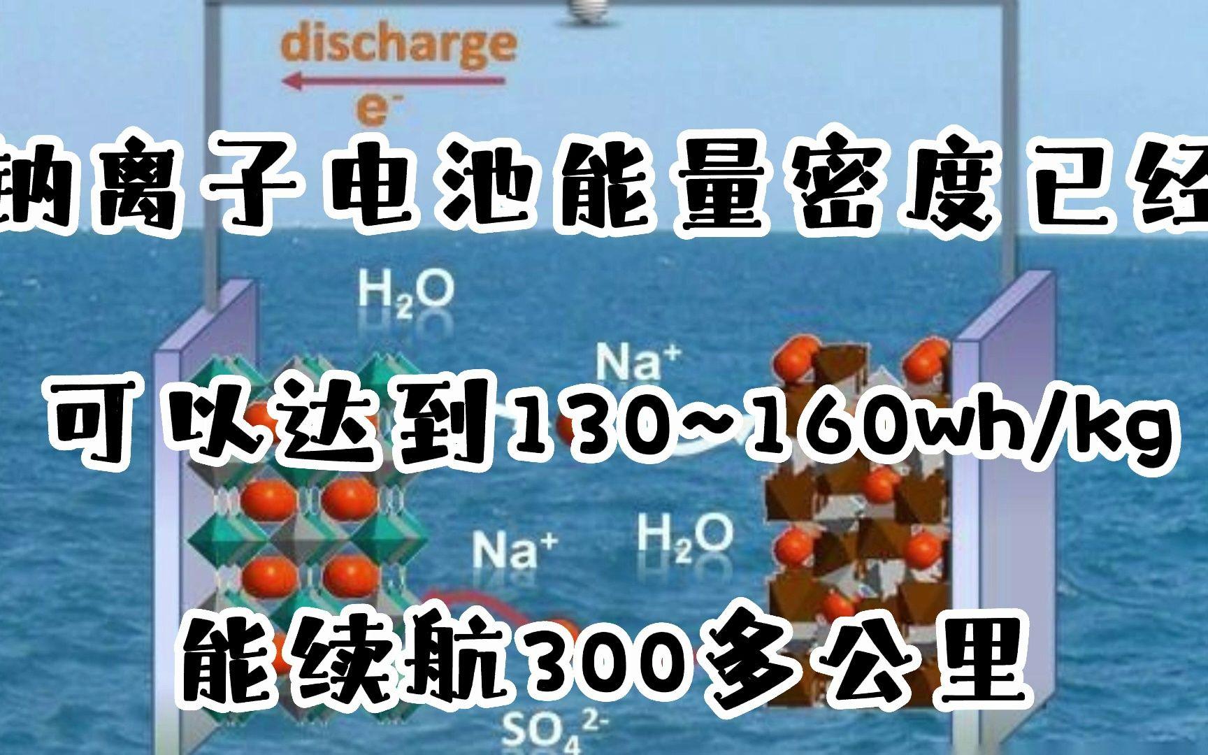 钠离子电池能量密度已经可以达到130~160whkg,能续航300多公里