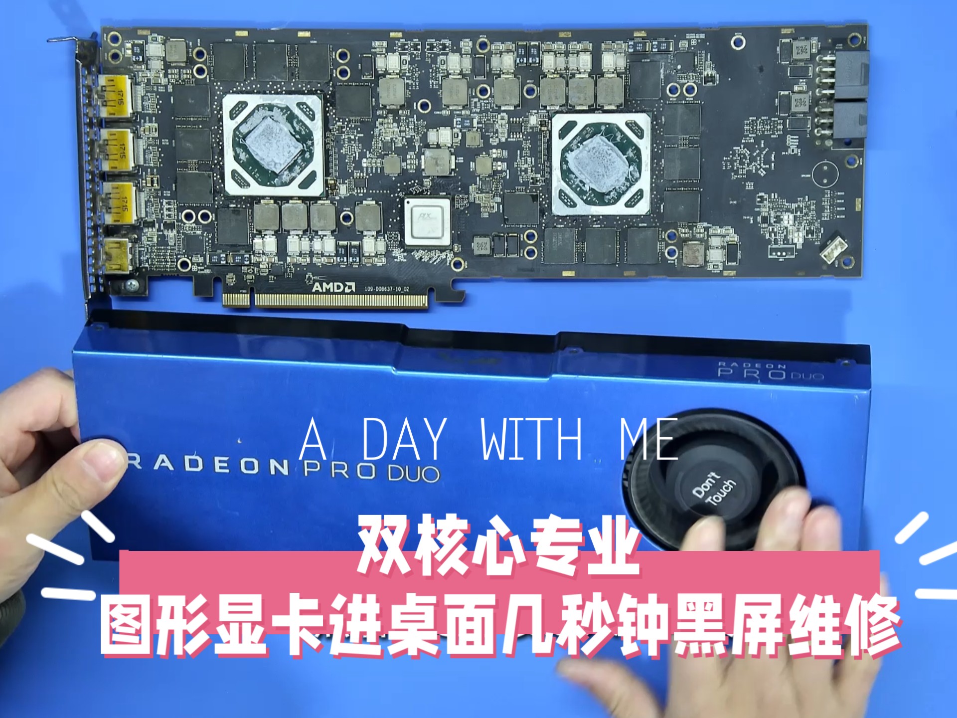 AMD PRO DUO专业图形显卡32G超大显存跑AI的吧不过进入桌面一会...