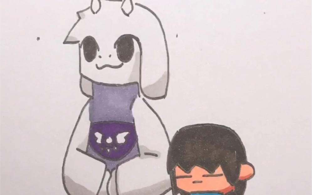 用手翻画还原UNDERTALE的片段