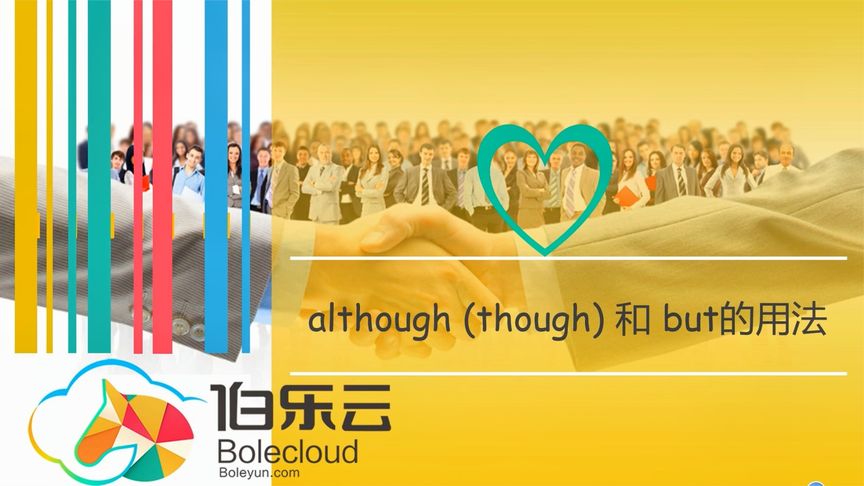 伯乐云九年级英语知识点16:although(though)和but的用法