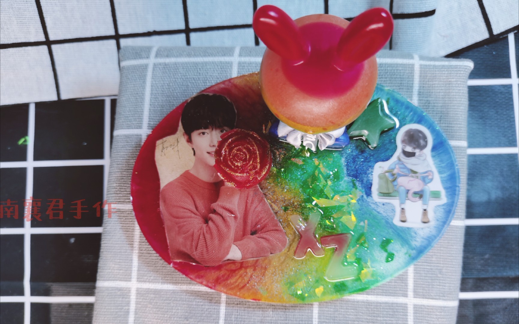 【滴胶教程】肖战摆台手机支架制作过程/无滤镜实拍/自制周边