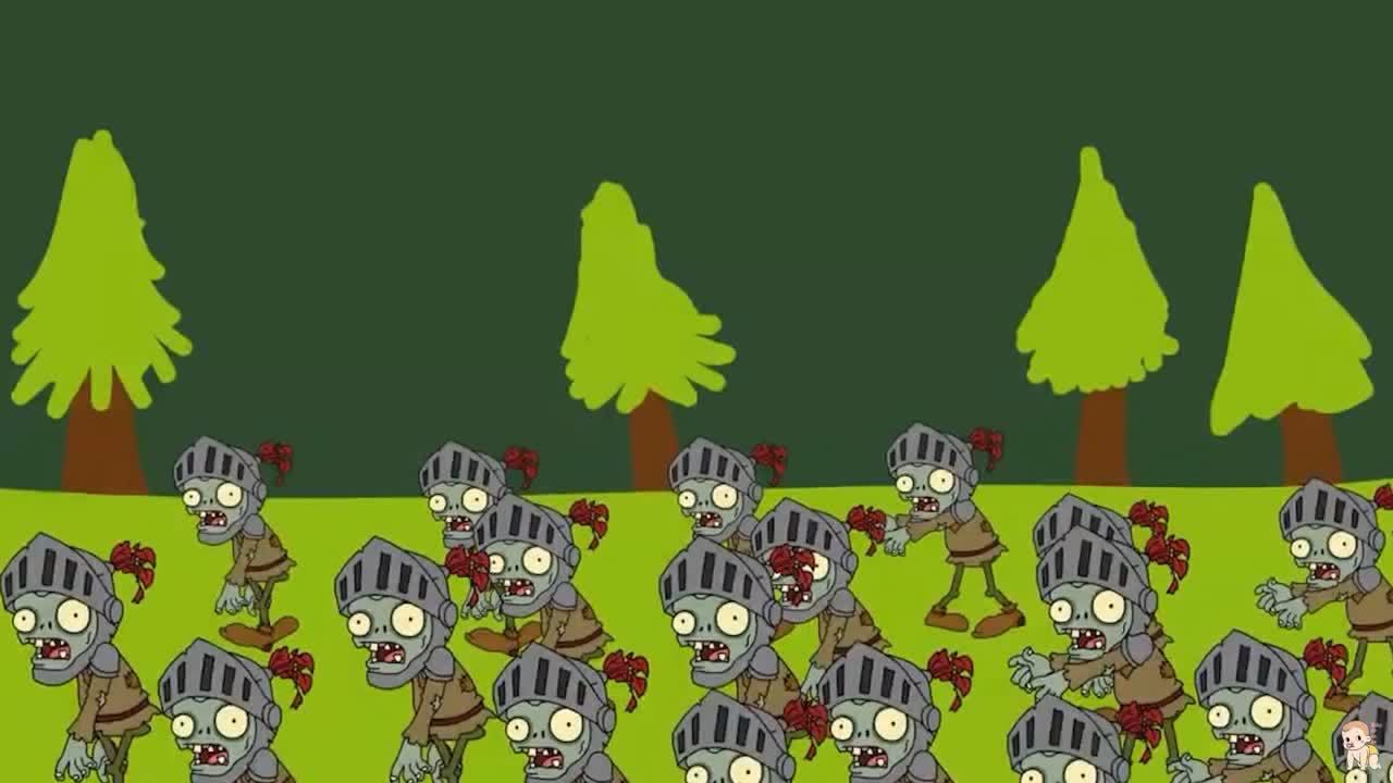 植物大战僵尸搞笑动画:这么多僵尸,植物们看了会退缩吗?