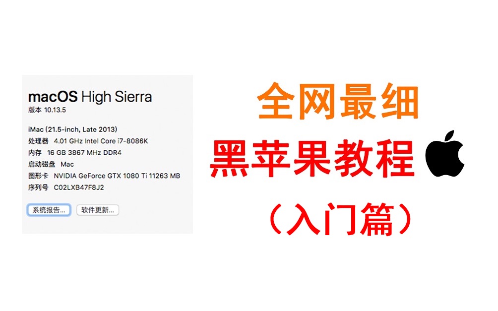 全民苹果MAC系统!完整详细的黑苹果安装教程!点进去就想三连!【宇神...
