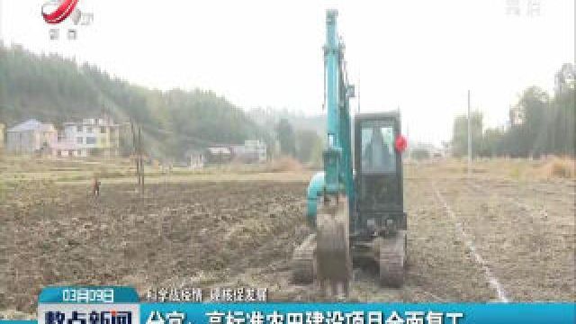 【科学战疫情 硬核促发展】分宜:高标准农田建设项目全面复工