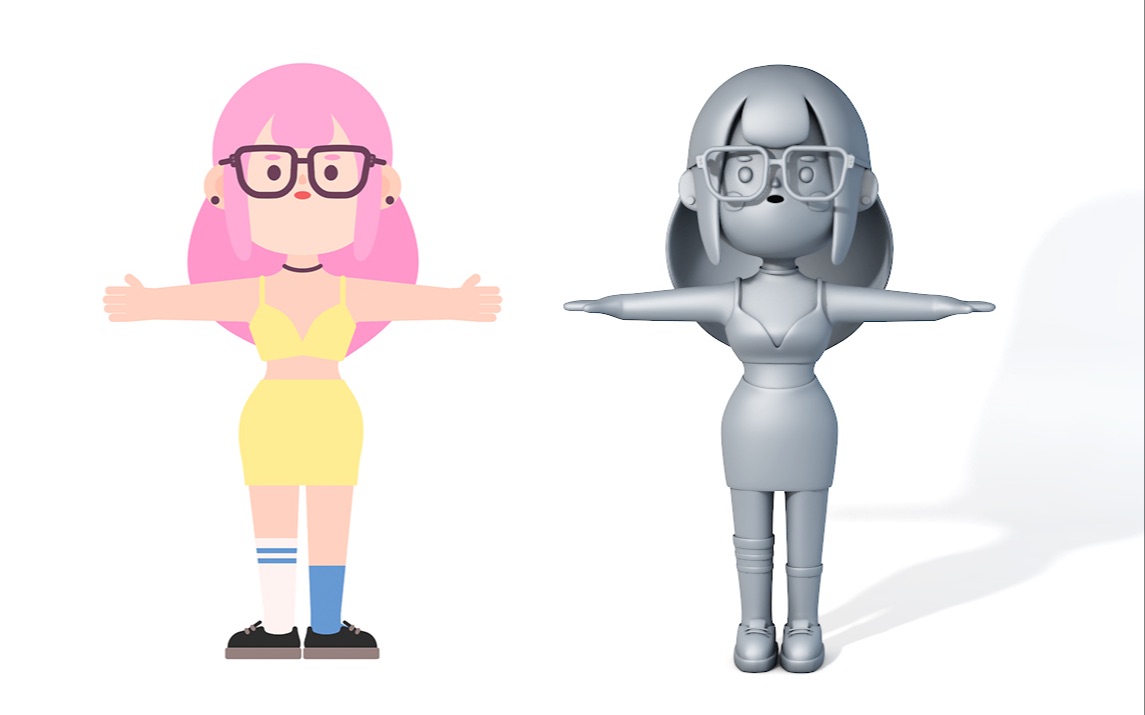 C4D插画转建模———眼镜怎么建模