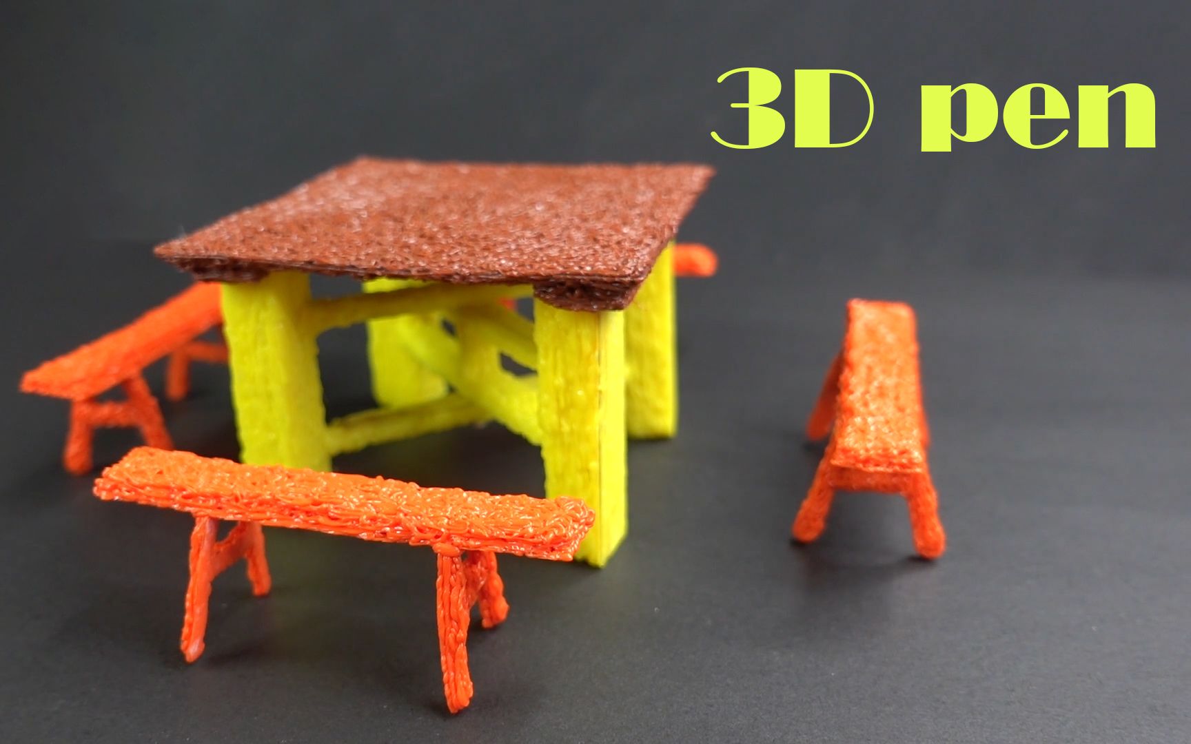 创意DIY生活3D打印笔制作中国最古老最实用的桌子八仙桌