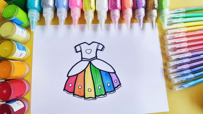 儿童简笔画教程,画一件漂亮的公主裙,喜欢的就一起来画吧