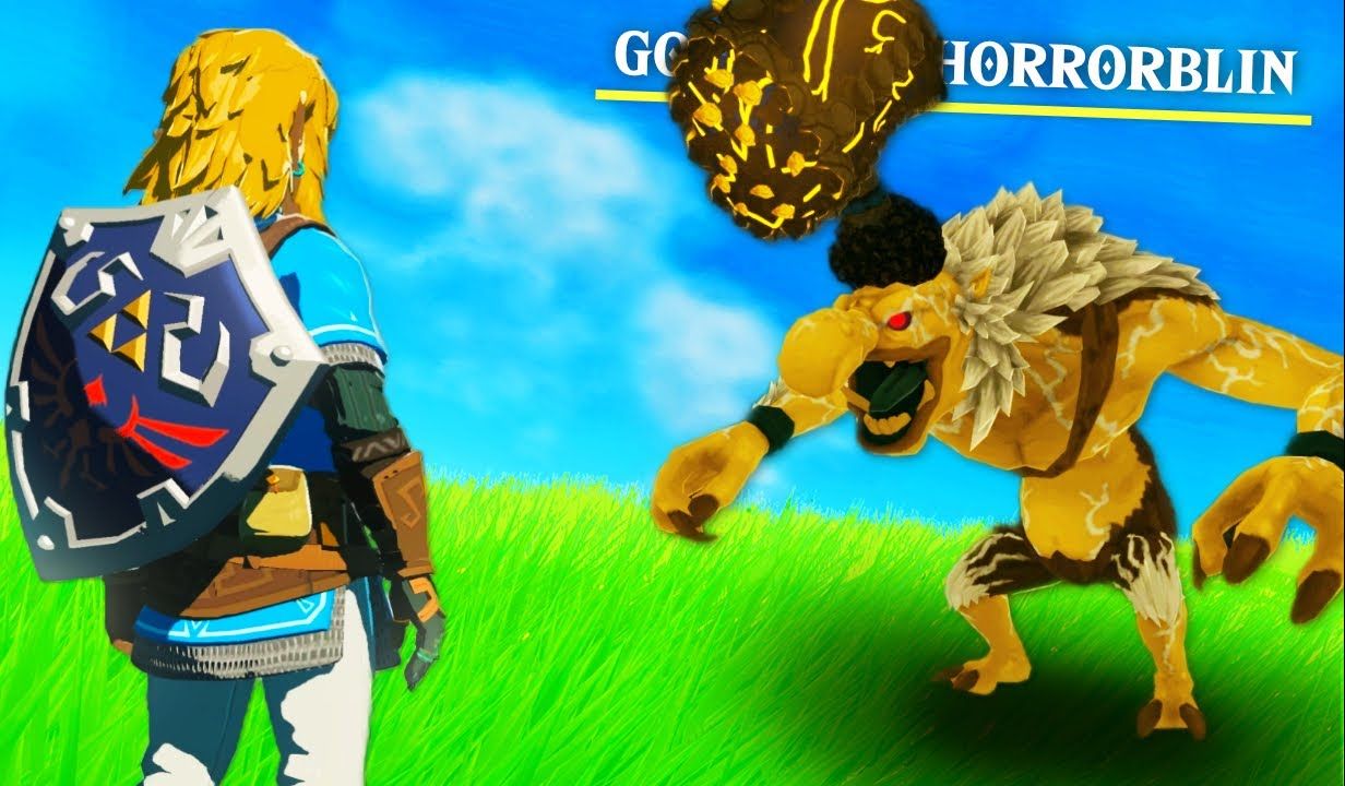 塞尔达传说-王国之泪 挑战/大师模式Mod演示8:黄金霍拉布林_哔哩哔哩...