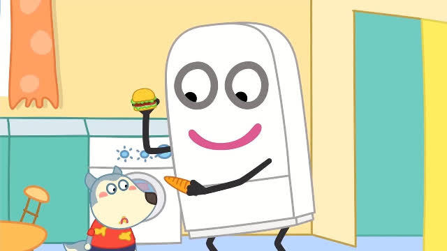 儿童动画之沃尔夫与冰箱的对决,太有教育意义了