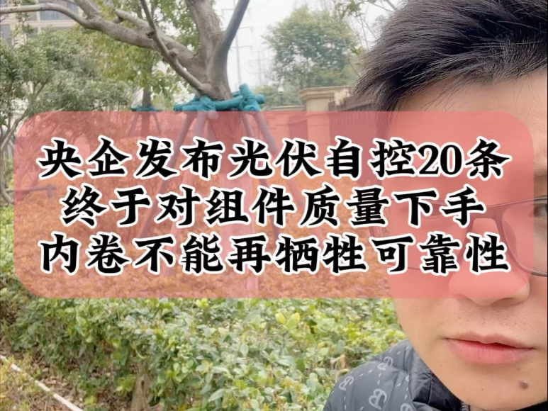 1.5央企大唐发布光伏质控20条,终于对组件质量下手,内卷不能再牺牲...