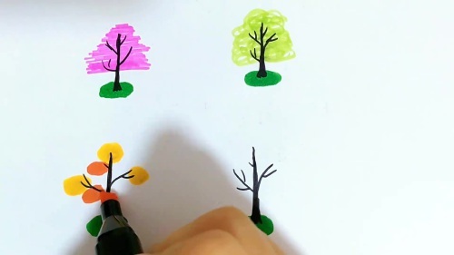 树的不同画法,你会几种?全部都会是学霸,创意简笔画,儿童画