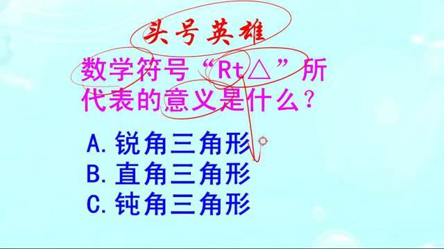 .数学符号Rt△,所代表的意义是什么?