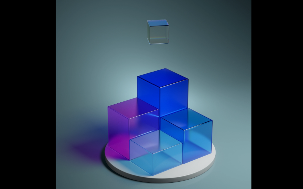 【C4D】搭配RS渲染器创建透明玻璃方块动画教程