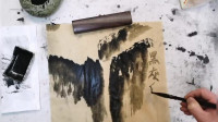 水墨画如何运用笔上调墨?画出大写意的墨分五色!