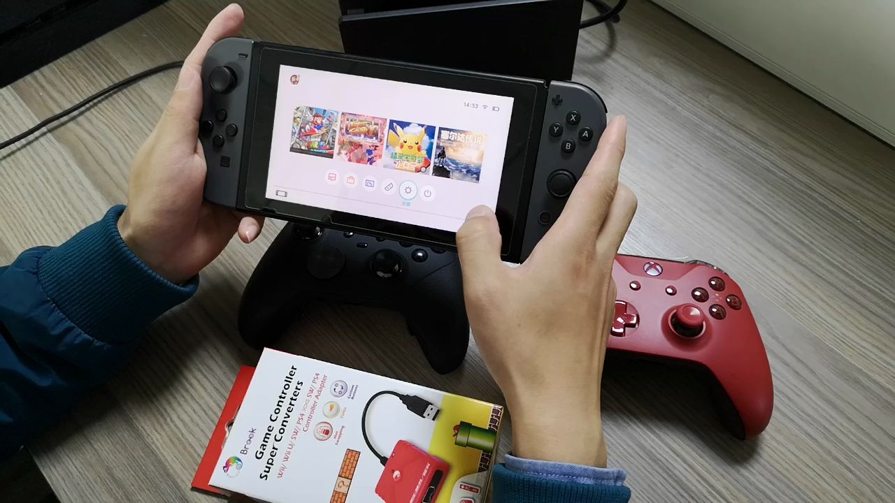 益美辰电玩 红色brook转换器如何连接 NS主机ps4主机上使用xboxone...