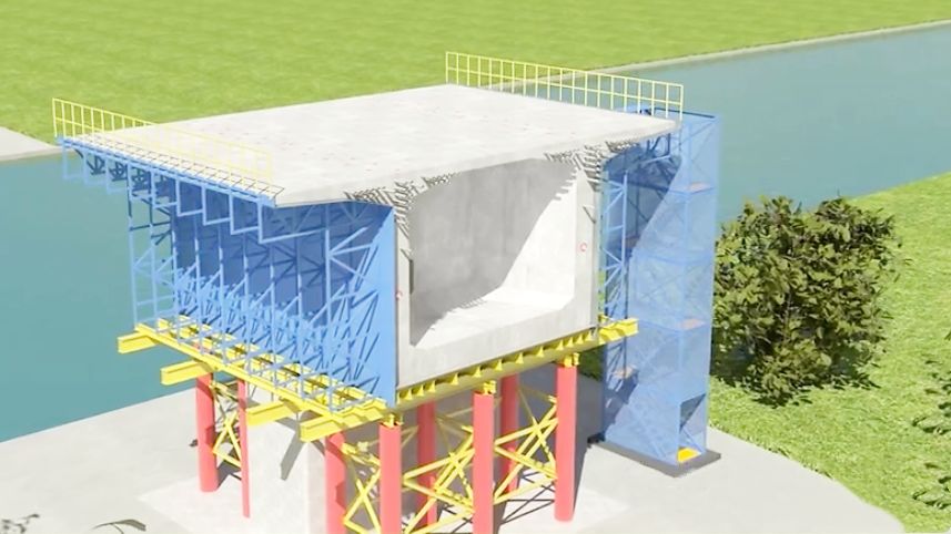 这个动画真棒!桥梁连续梁挂篮施工预应力安装,3分钟就学会