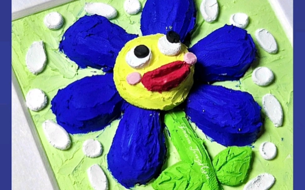 挑战24宫格油画棒立体画|丑丑花 第五弹来啦～偶尔换个风格也是不错...