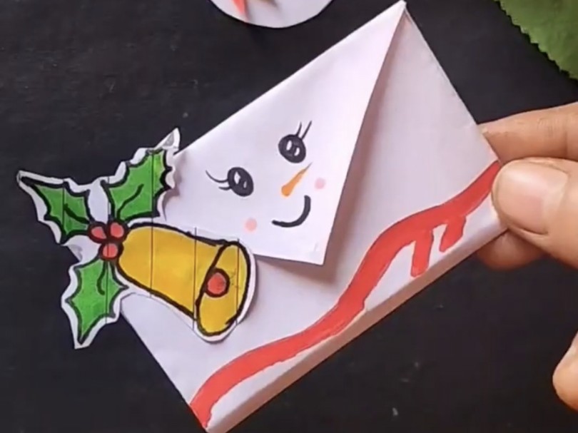 圣诞节手工系列第二弹迷你绘画贺卡教程来喽