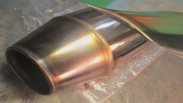 氩弧焊焊接真的很难么?这个哥们排气管制作过程步骤