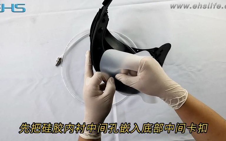 EHS全面式面罩内衬安装_个体工程防护新风系统 _呼吸安全防护