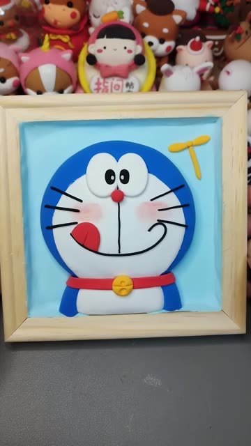 超有爱的哆啦a梦粘土小画