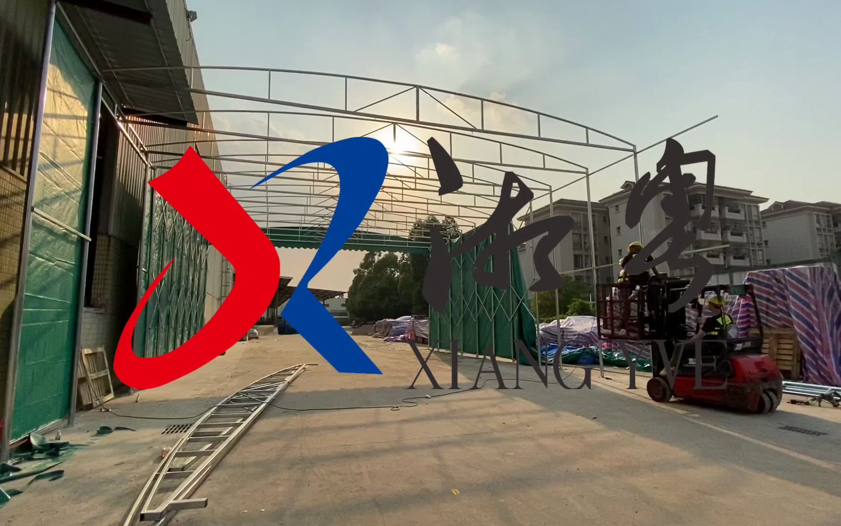 广州荔湾阳光折叠伸缩推拉棚-户外活动伸缩篷-大跨度露天遮阳蓬-湘粤...