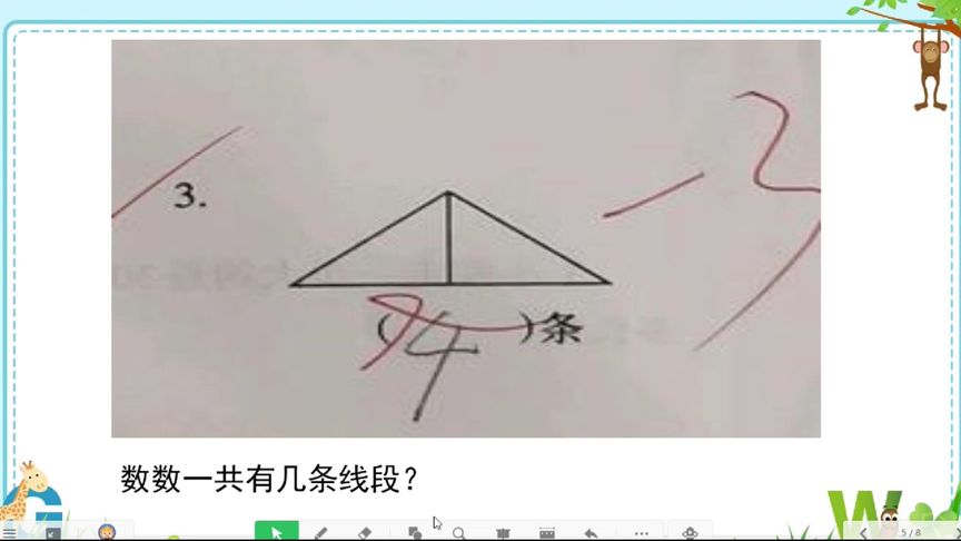 数一数上图一共有几条线段,4条5条都是错的,怎么回事?