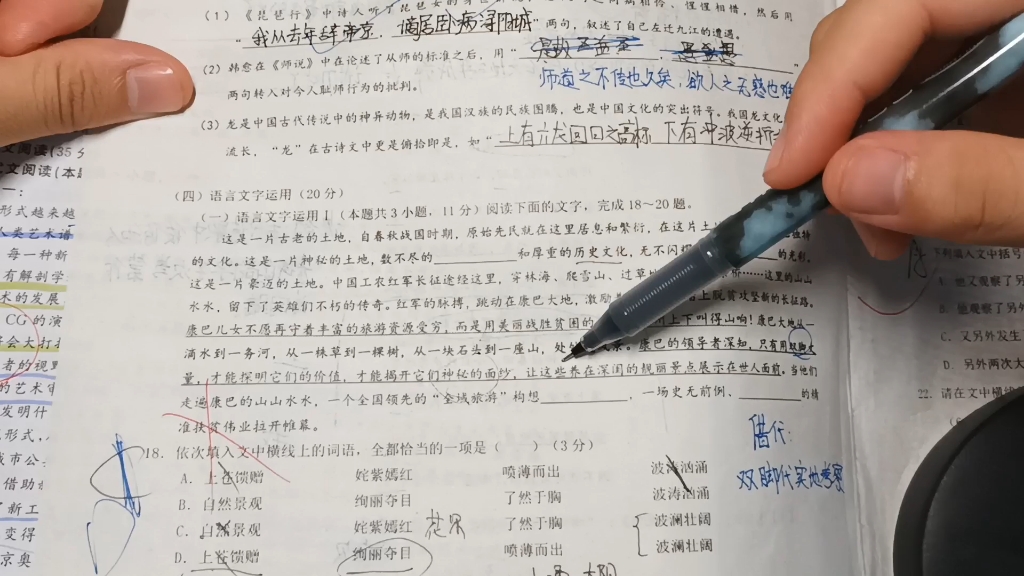 【语文错题】 语言文字应用 平时多积累