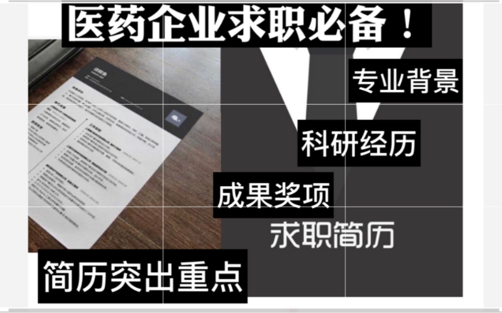医学生毕业转行进企业,简历这样准备才能为求职加分!