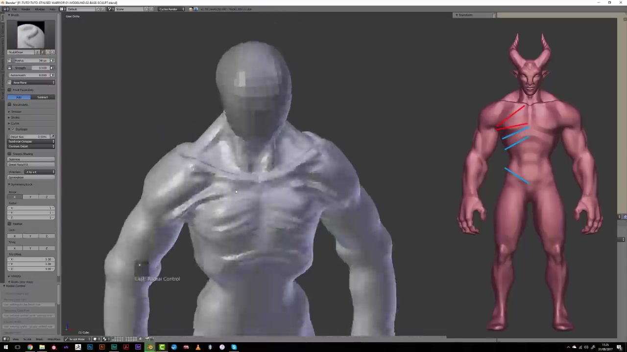 Blender :角色建模,贴图,渲染全过程