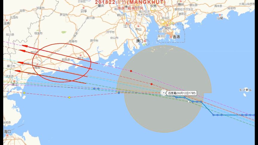 22号台风各国的预测路径越来越偏西!与23号台风路径越来越接近