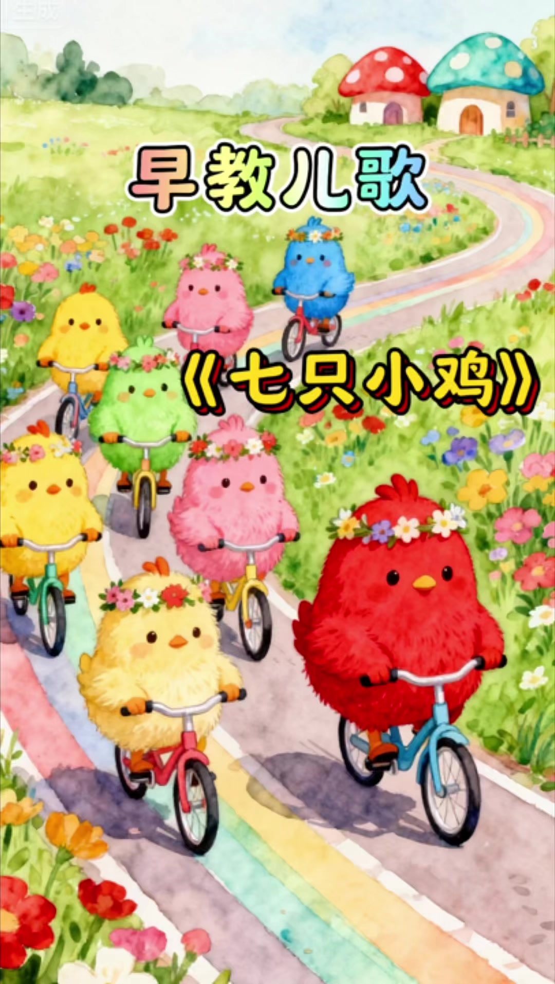 《七只小鸡》早教儿歌益智动画 儿歌大全 儿歌动画 一二三四五六七,...