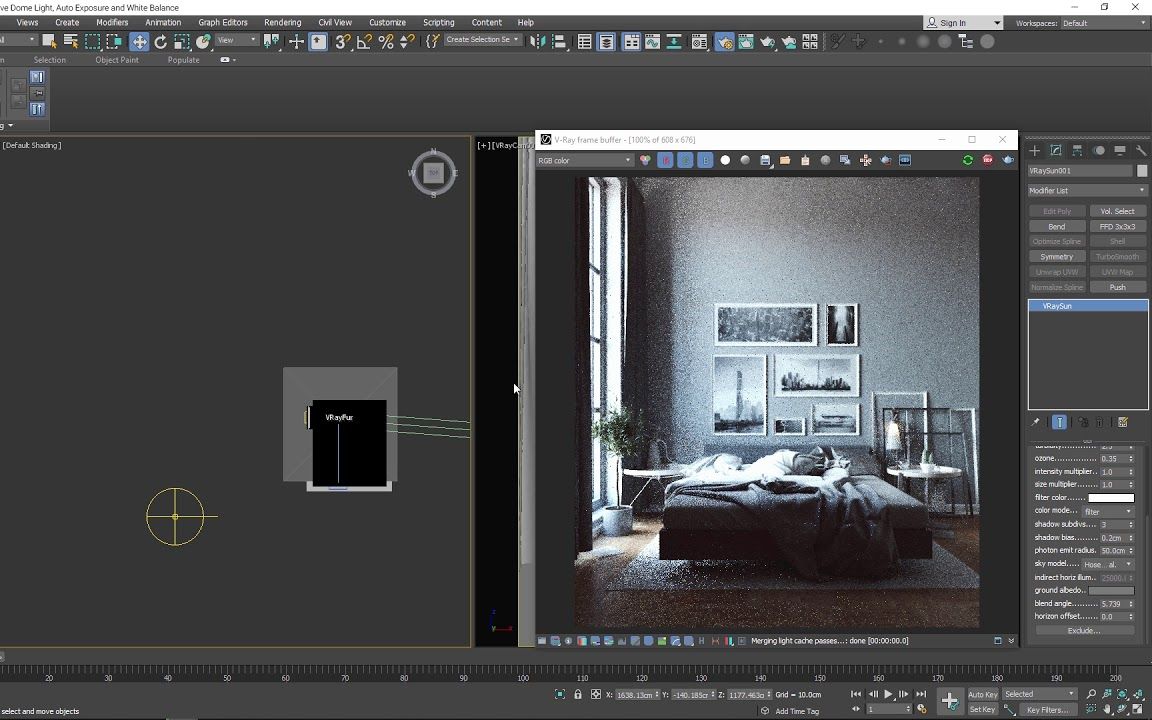 V-Ray Next for 3ds Max 课件 – 11 自适应穹顶灯, 自动曝光和自动白平衡