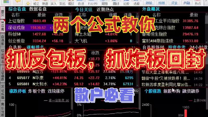 5分钟学会两个公式,轻松抓两个涨停板!翻倍顺便的事!