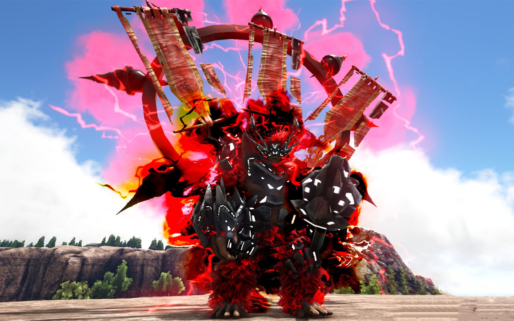 方舟生存进化:山海经 09 黑暗大圣伤害直接乱码太无敌_方舟生存进化_...