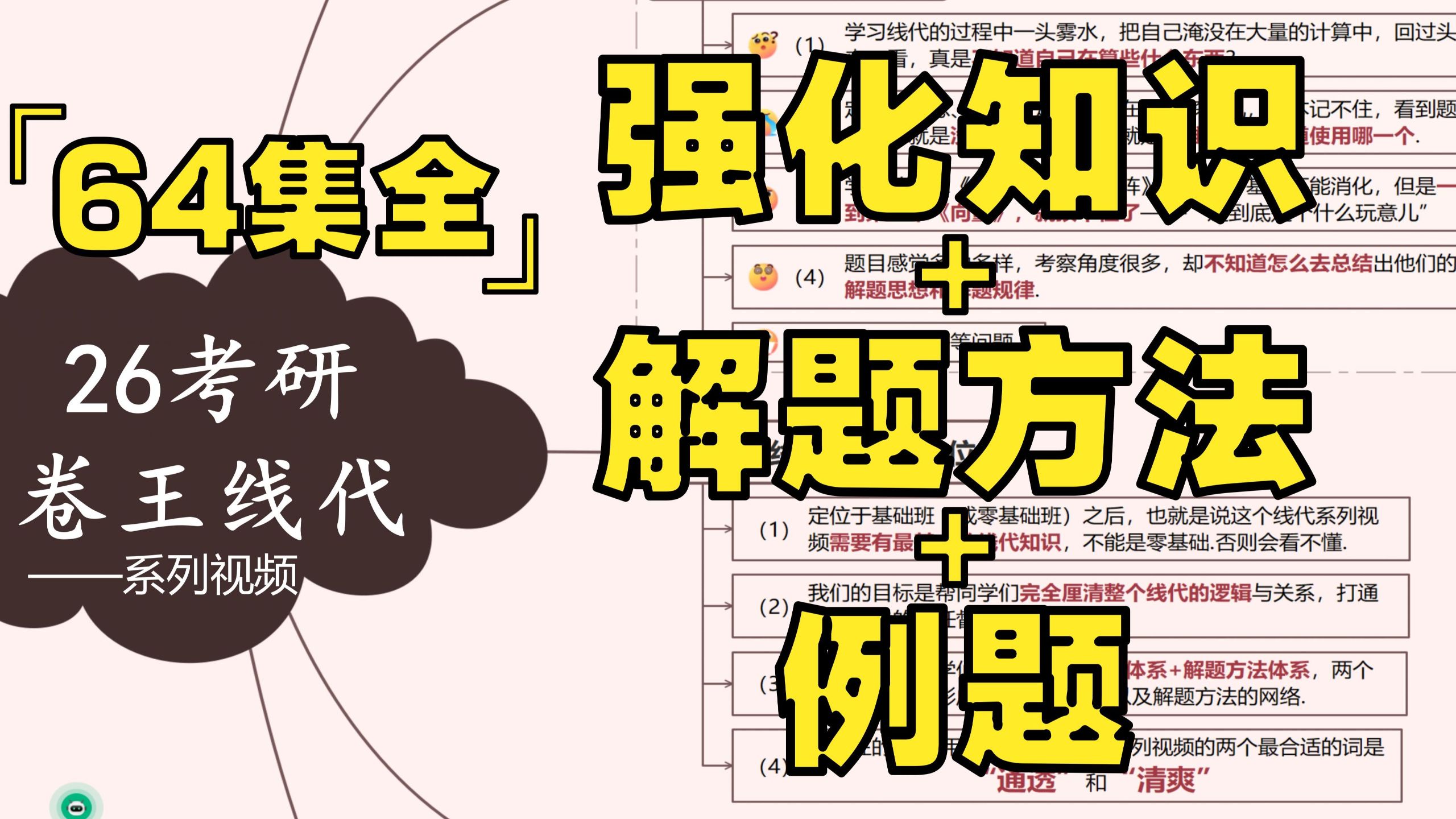 ...图_强化解题方法大总结_知识点+解题方法+例题+答案(64集全,已完结)