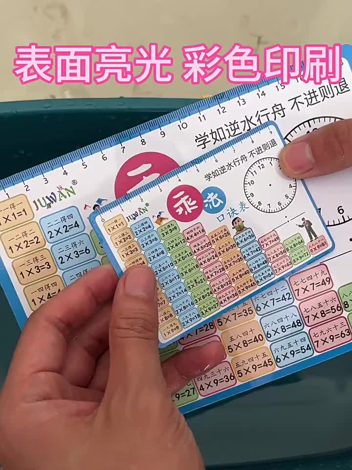九九乘法口诀表卡片99乘除法口诀卡片小学数学二年级背诵神器启蒙@...