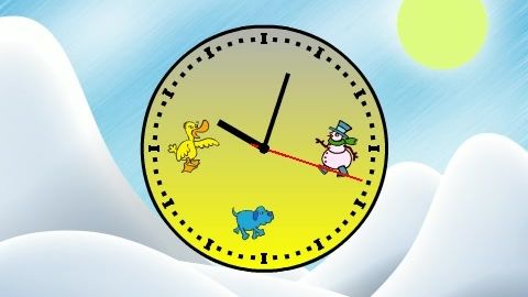 「Scratch作品」自制时钟,鸭子被时间折腾时说的那句话笑死我了