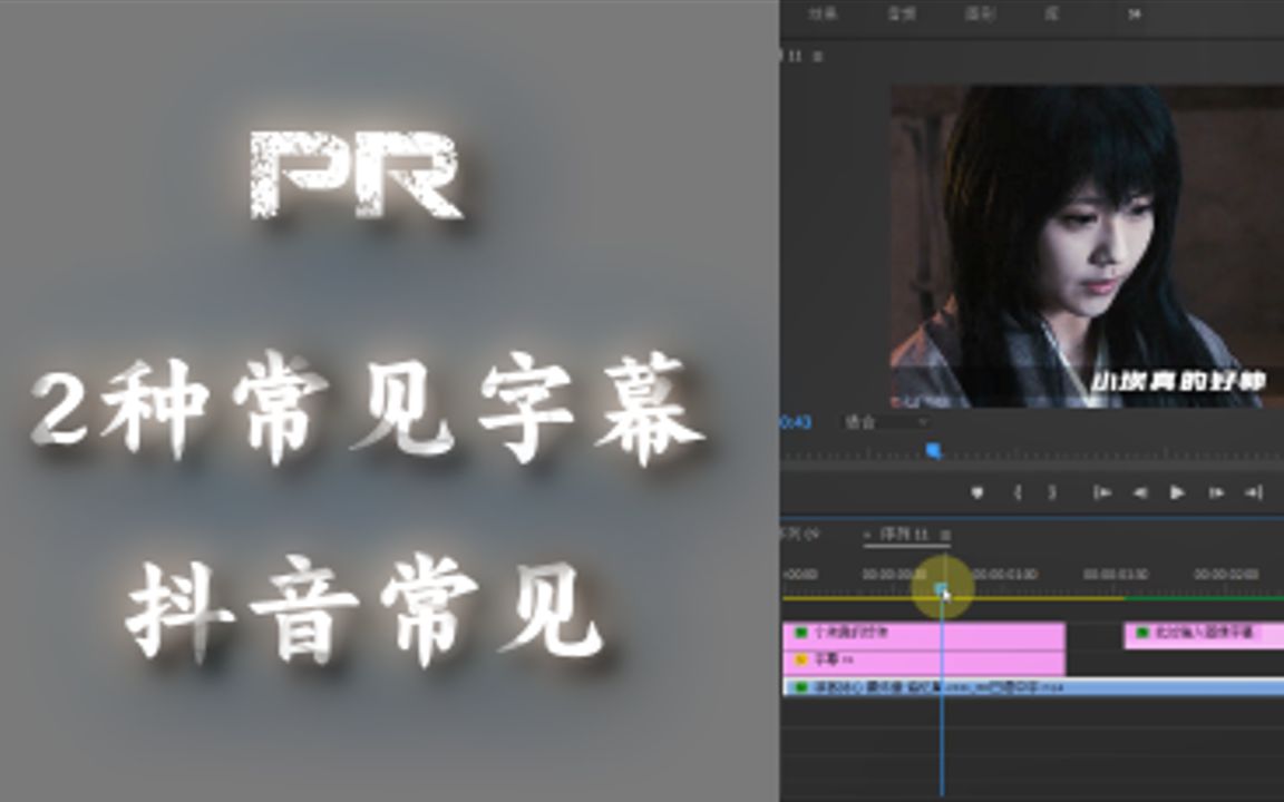 【Pr教程】俩种添加字幕效果