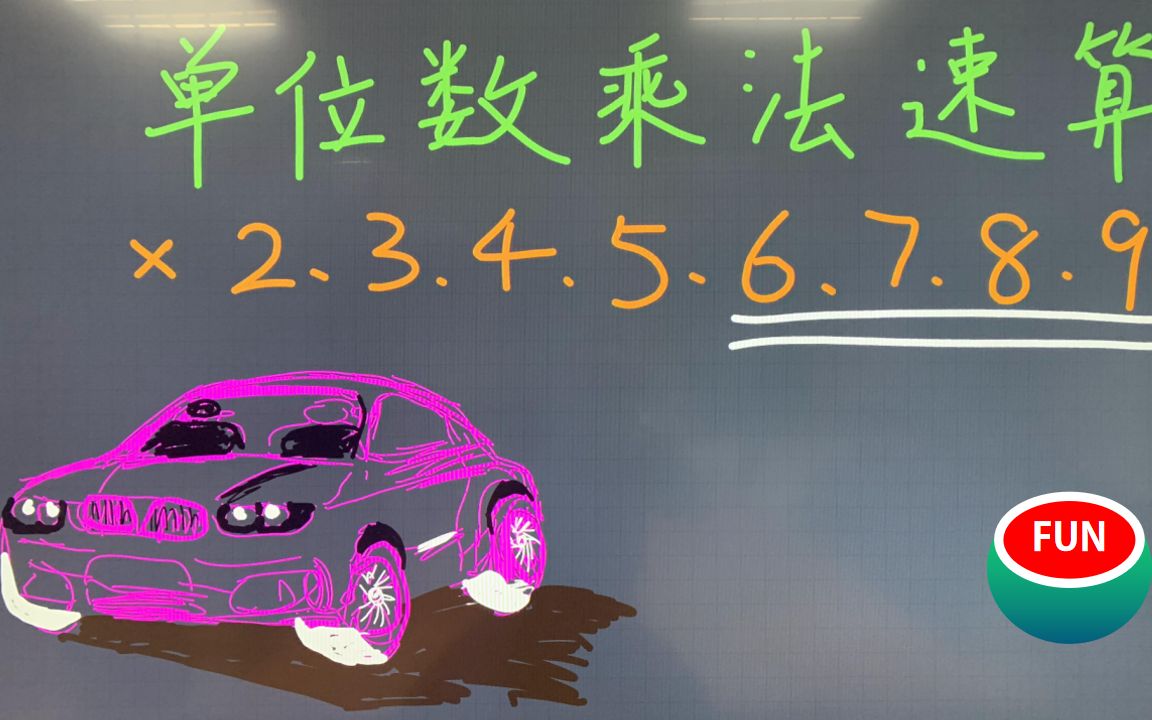 单位数乘法速算:6、7、8、9乘以任意数