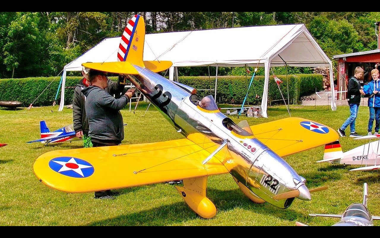 ...WORLD】1比2超大比例遥控RYAN YPT-16固定翼飞机模型飞行表演