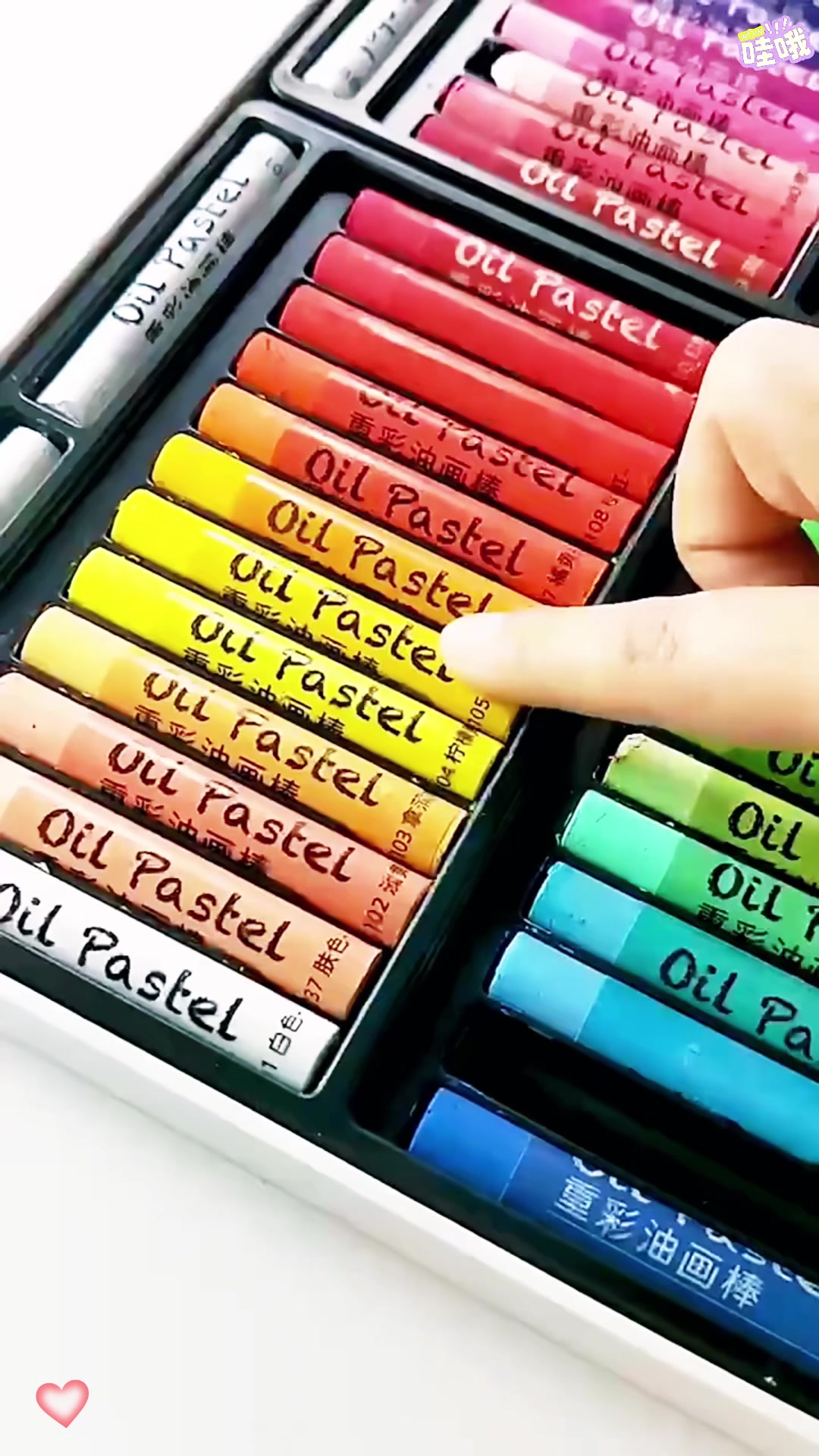 彩研水洗重彩油画棒水溶性手工超软油画棒套装入门级重彩蜡笔刮刀#...