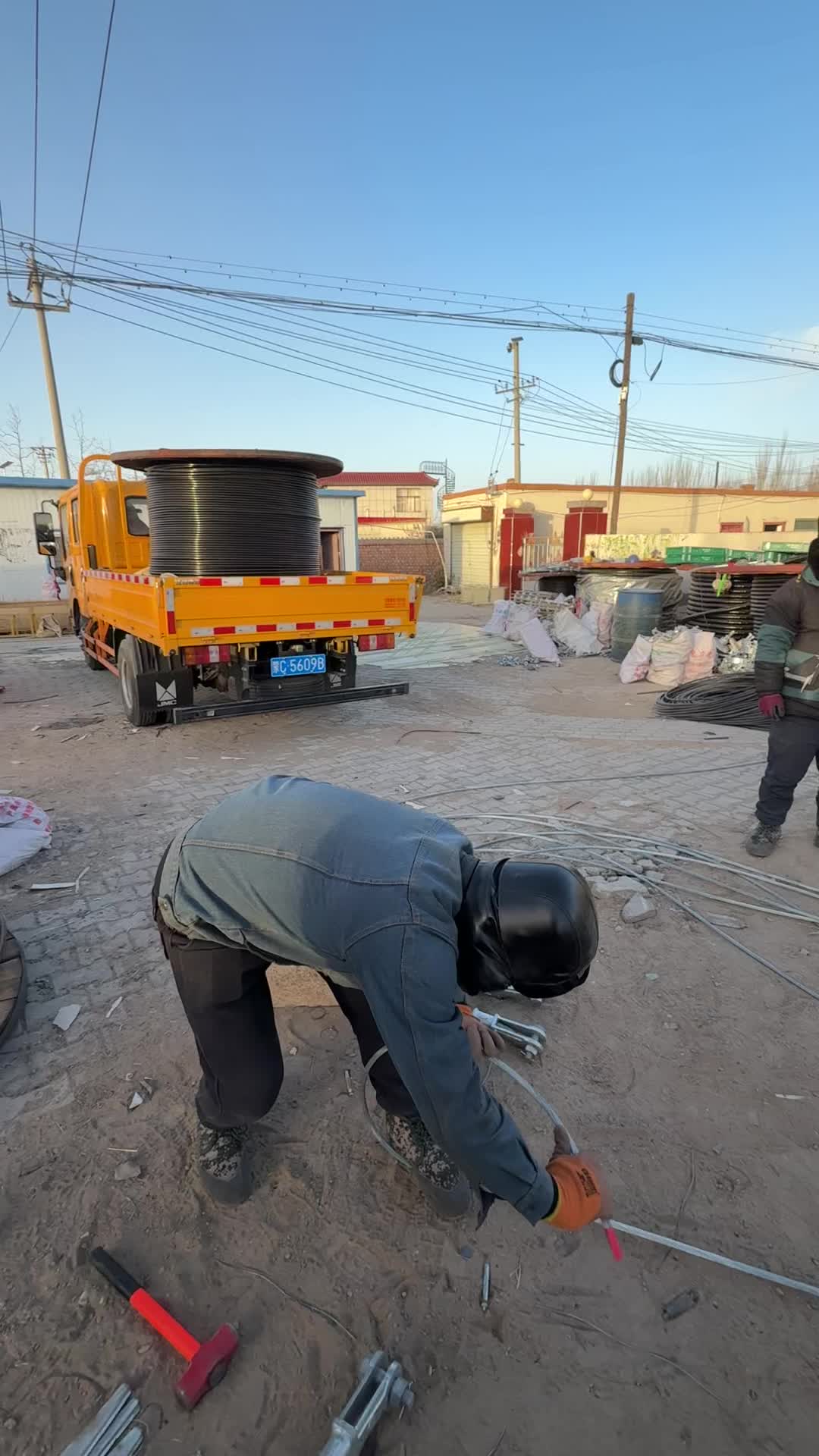 150钢绞线制作全过程 #第一视角 #危险动作请勿模仿