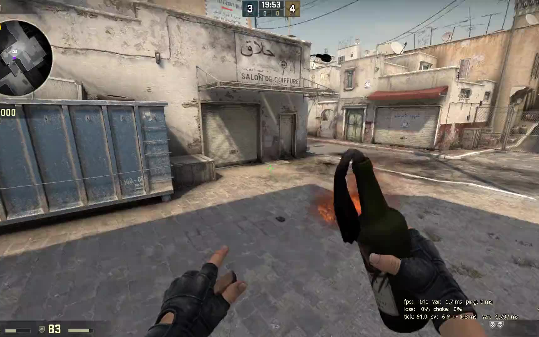 CSGO Dust2 A门口油桶的两个重要投掷物