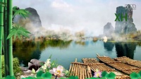 国庆节少数民族山歌舞蹈歌舞清新竹林LED大屏幕背景视频素材